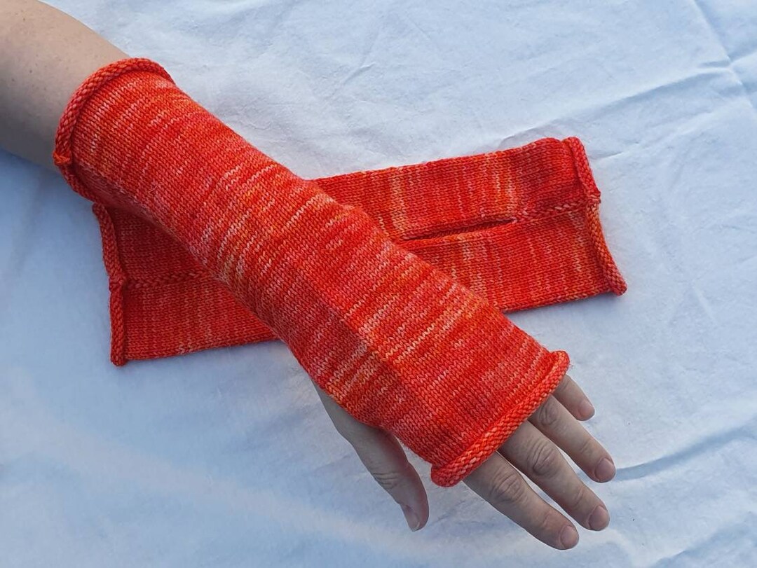 Merino Wool Sleeves With Thumb Hole. Hand Dyed Arm Warmers. - Etsy