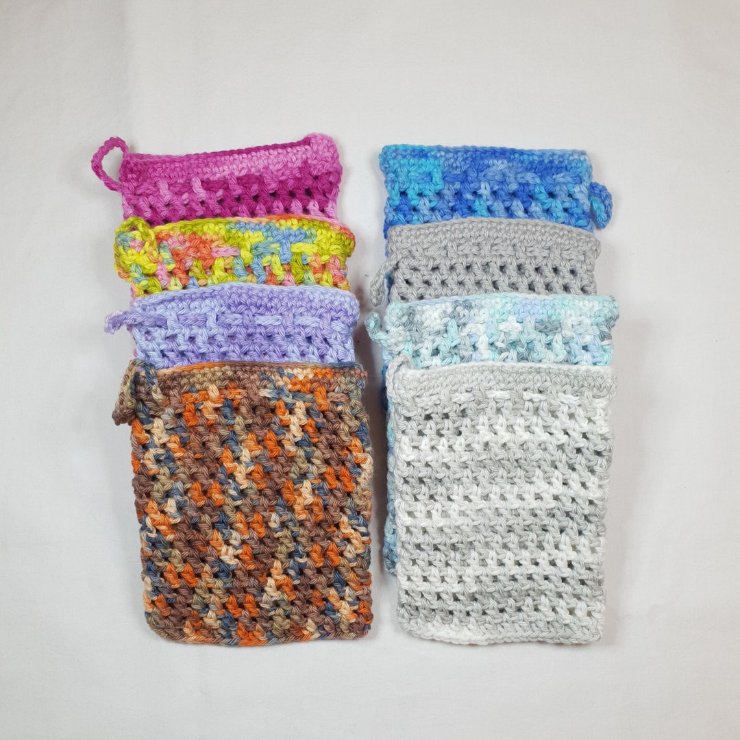 Cotton Soap Saver. Crocheted Shower Scrubbie Washcloth. Soap Buddy ...