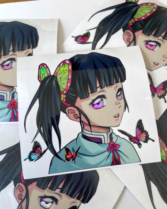 Demon Anime Girl Peeker Butterfly Girl Anime car Sticker Anime Glitter ...