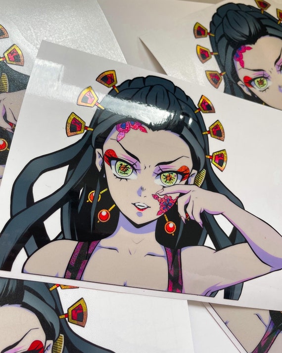 Demon Anime Girl Peeker Butterfly Girl Anime car Sticker Anime Glitter ...