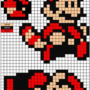 Super Mario Bros Perler Bead Patterns - Etsy
