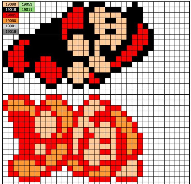 Super Mario Bros Perler Bead Patterns - Etsy Australia