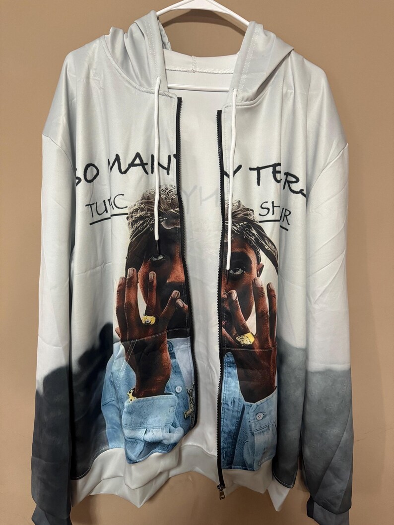 Custom Tupac 2pac Shakur so Many Tears Full Zip 3D Graphic Hoodie - Etsy