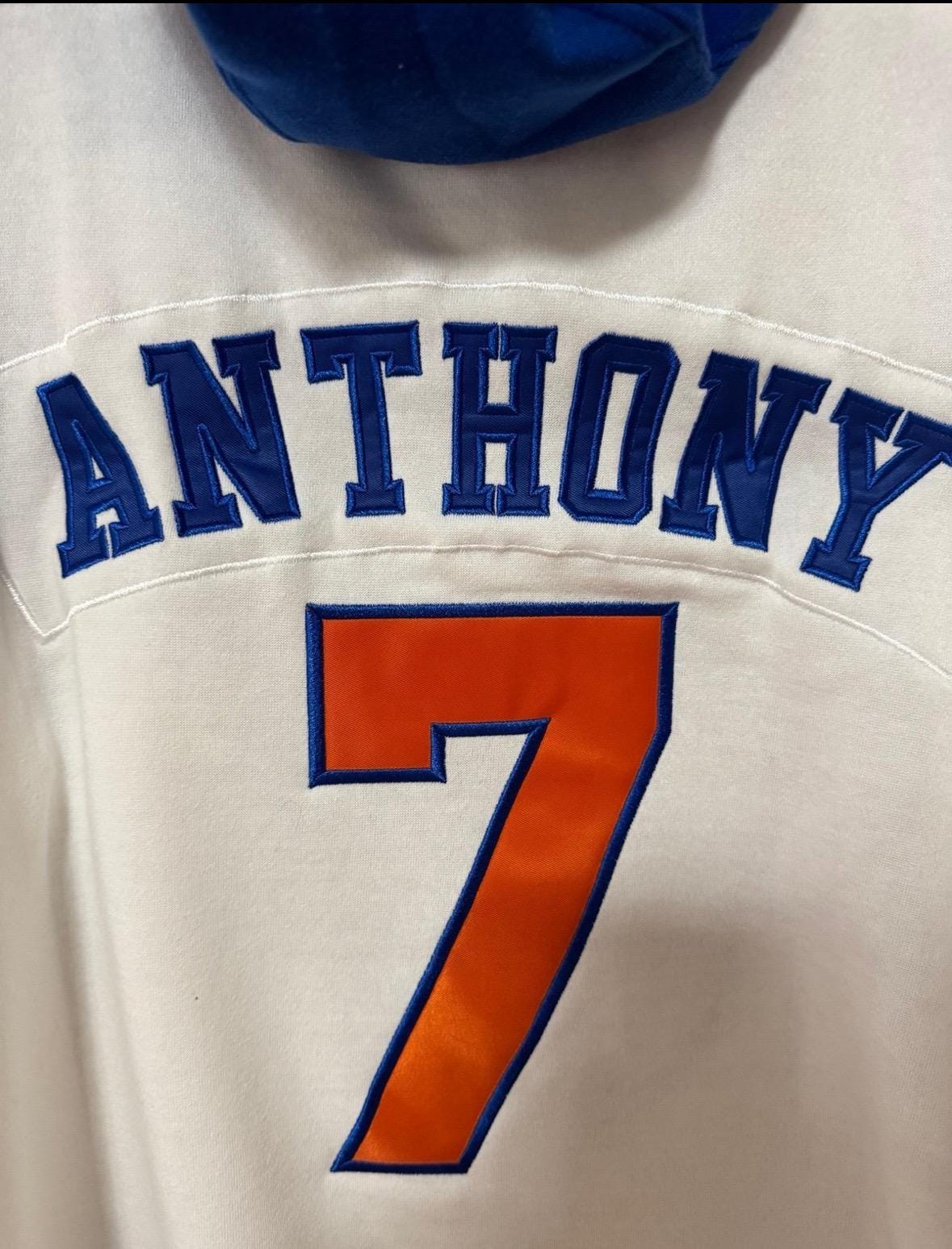 Vintage Carmelo Anthony New York Knicks Hockey Style Pullover Jersey ...