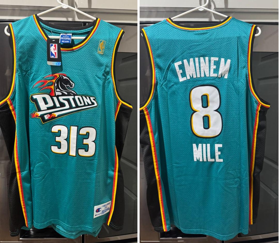 Rare Vintage Eminem 8 Mile Detroit Pistons NBA Basketball Jersey - Etsy