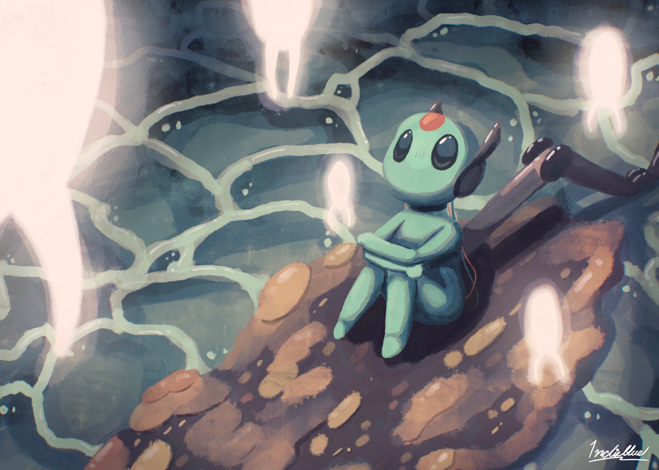 Rain World Five Pebbles/looks to the Moon Art Print - Etsy