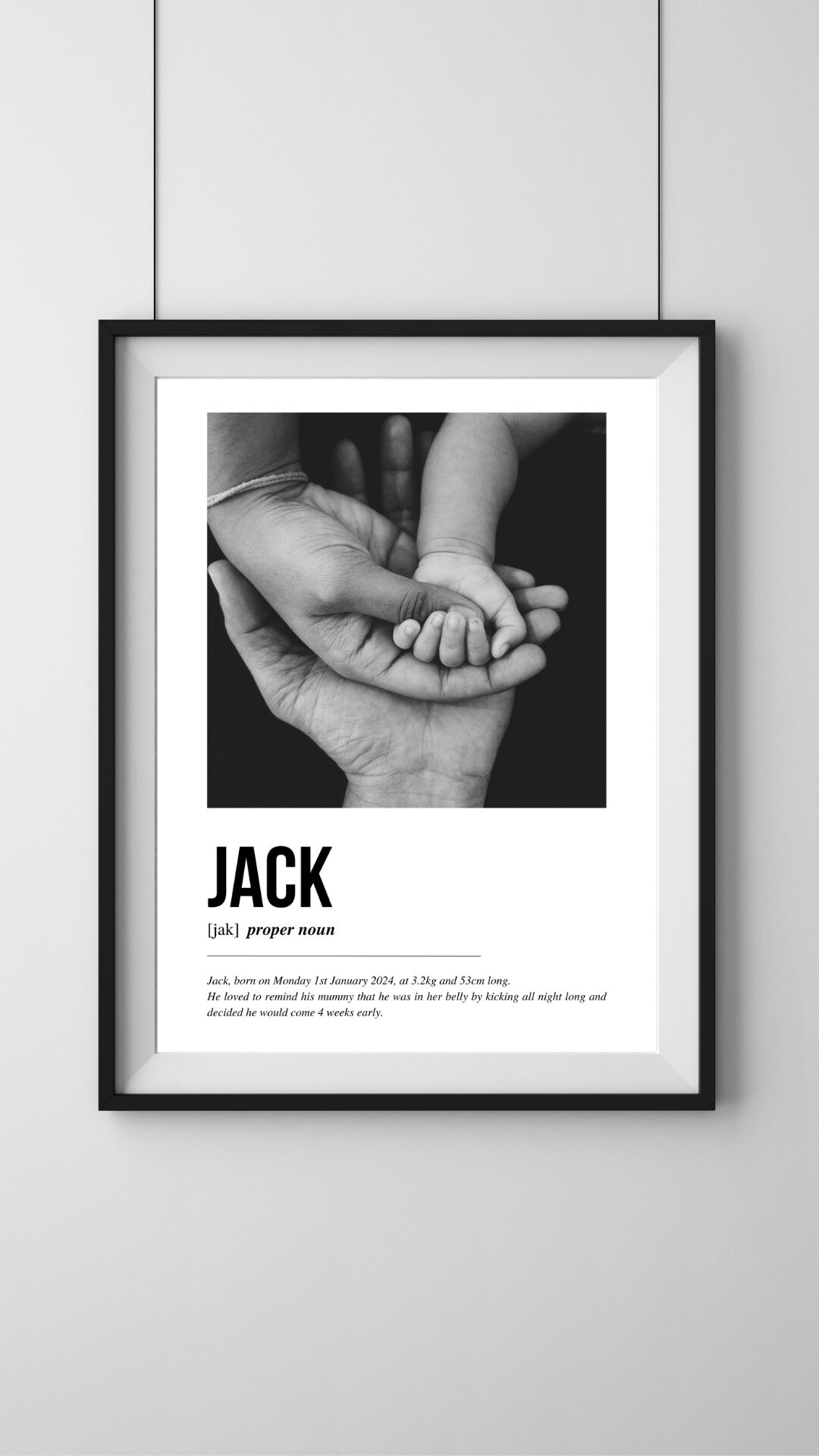 Custom Baby Birth Printable Poster - Etsy