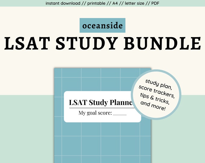 LSAT Study Plan | Oceanside Blue Aesthetic Study Plan | LSAT Study ...