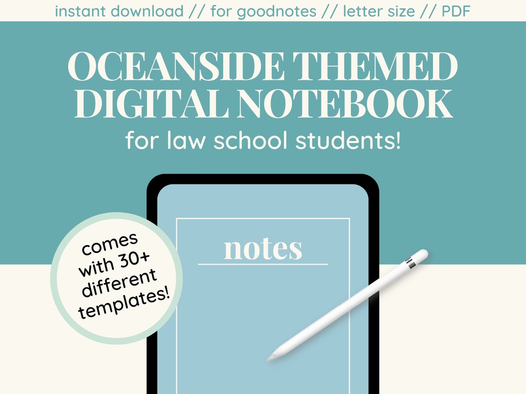 Law School Digital Notebook | Light Blue Notebook | Digital Notebook ...