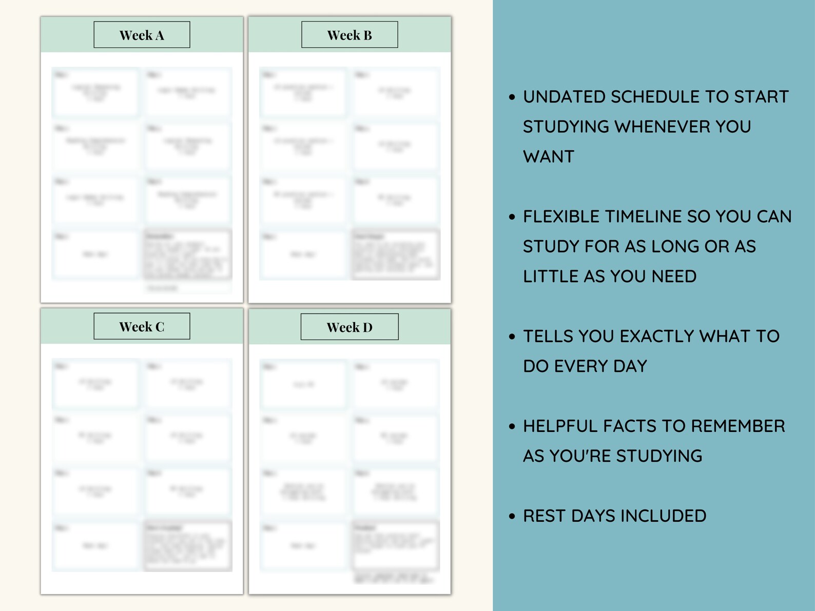 LSAT Study Plan | Oceanside Blue Aesthetic Study Plan | LSAT Study ...