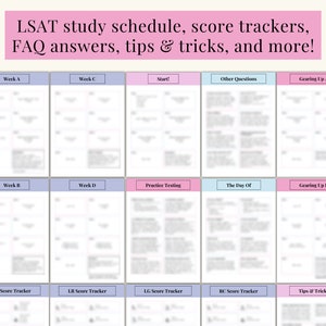 LSAT Study Plan | Cotton Candy Pink Purple Aesthetic Study Plan | LSAT ...