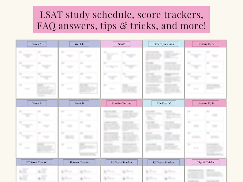 NEW UPDATED LSAT Study Plan for 2026: Aesthetic Tips and Trackers for ...