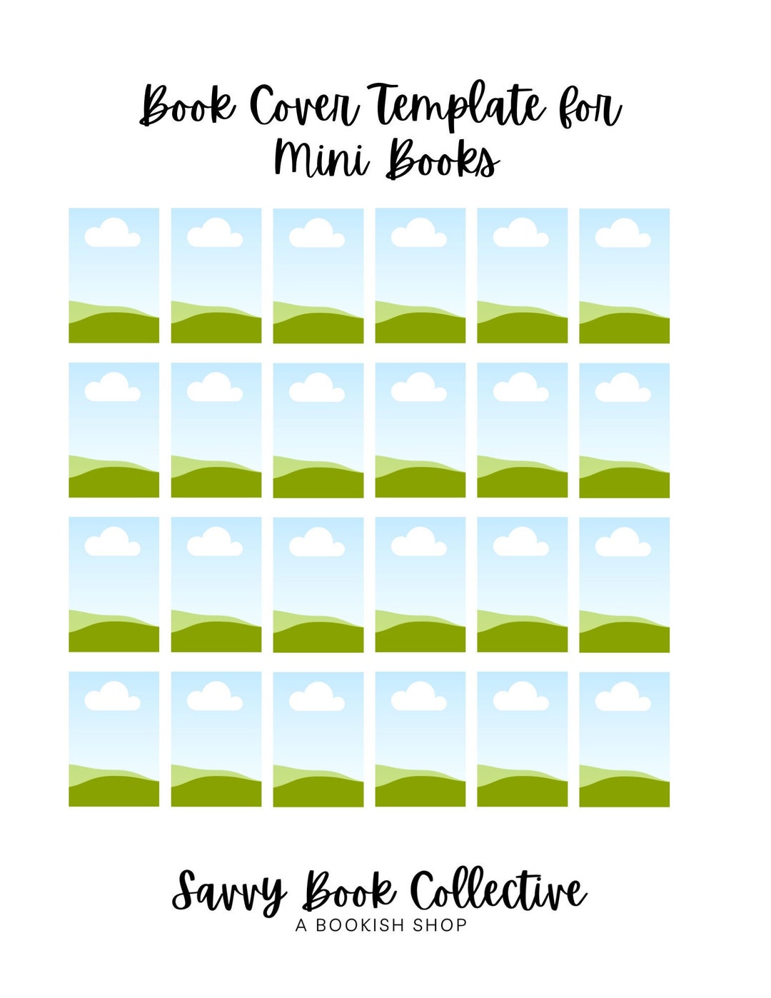 Book Cover Template for Mini Books, Instant Access, Canva Template - Etsy