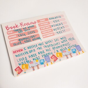 Book Review STICKY Notes, 50 Sticky Notes - Etsy