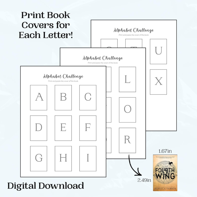Alphabet Book Tracker, Printable, Digital Download - Etsy