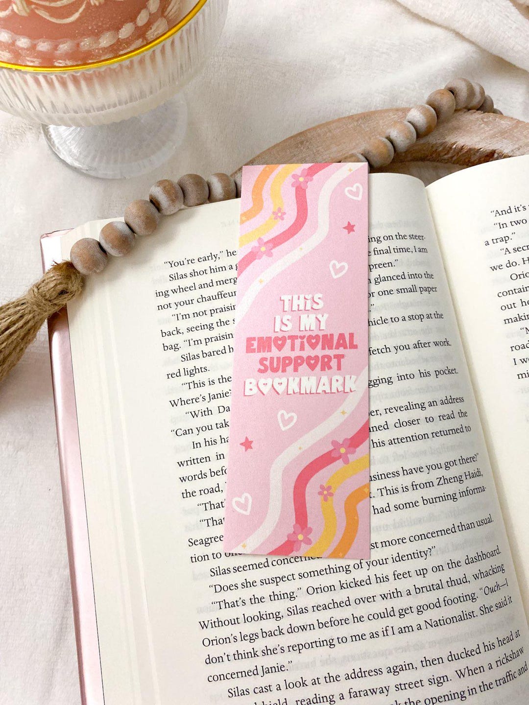 Emotional Support Bookmark, Double Sided Cardstock - Etsy