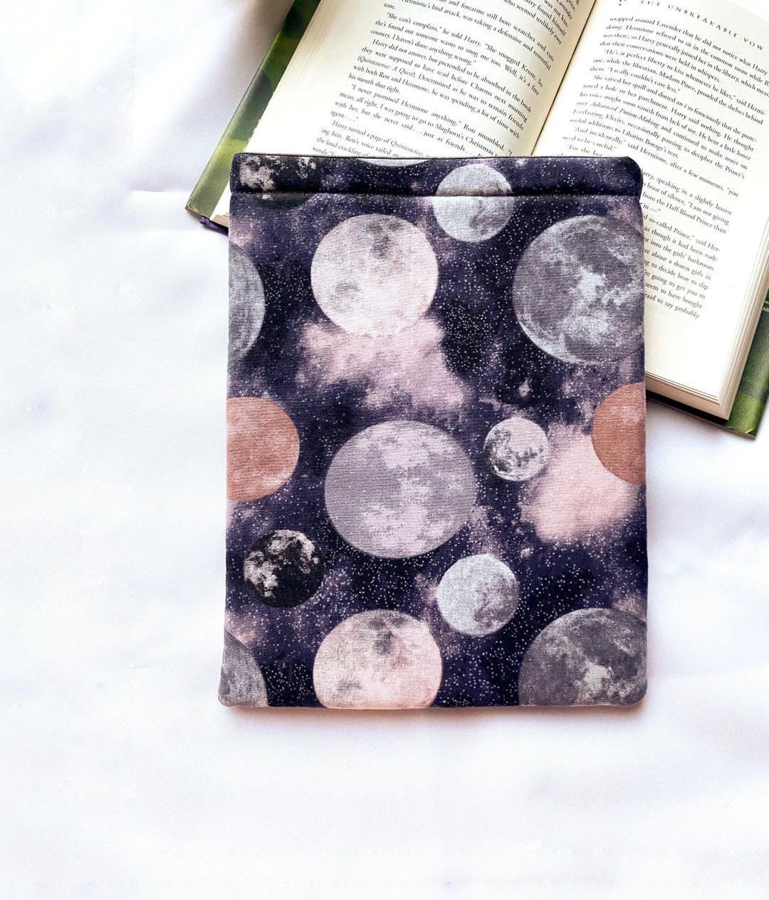 Moon and Outer Space Book Sleeve - Etsy
