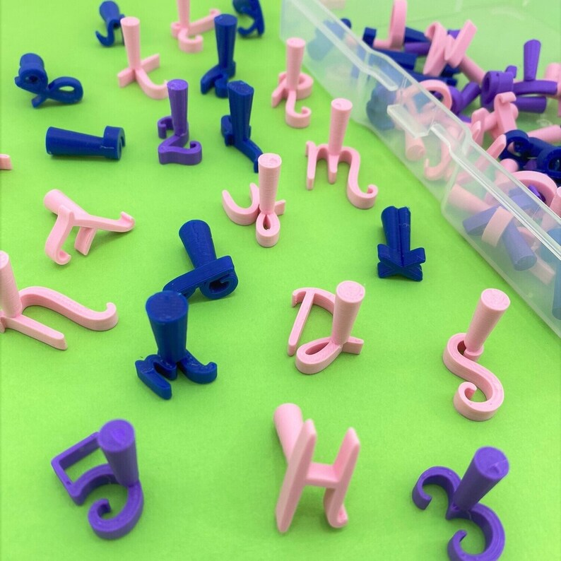 3/4" Alphabet & Number Embossing Stamp Set in LEAH Font: Cake, Cupcake ...