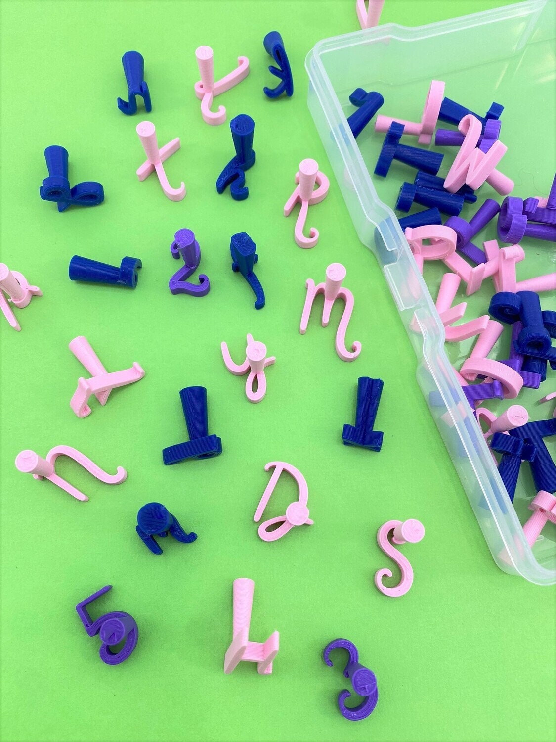 3/4" Alphabet & Number Embossing Stamp Set in LEAH Font: Cake, Cupcake ...