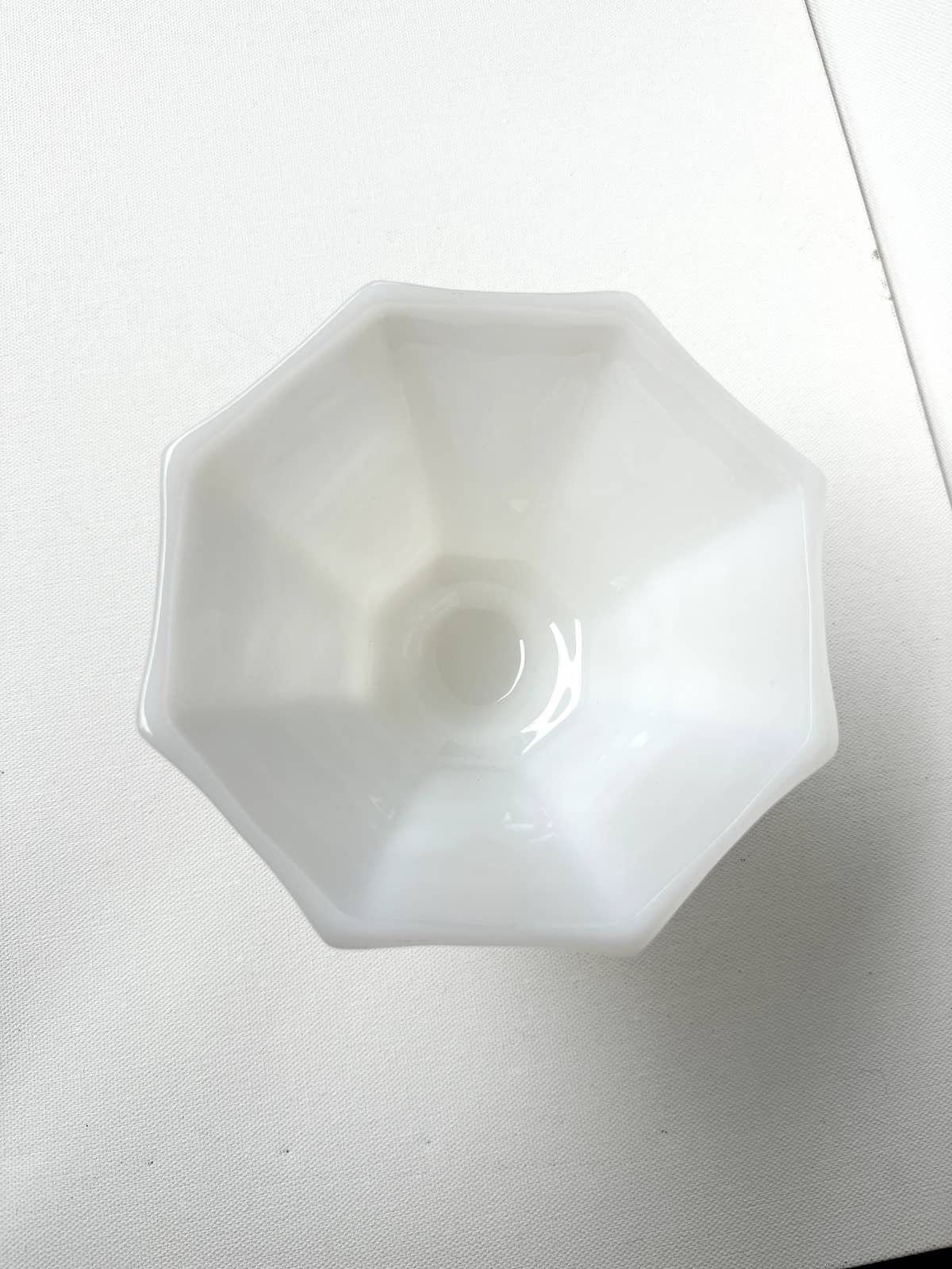 Vintage Anchor Hocking White Milk Glass Octagon Candy Dish With Lid ...