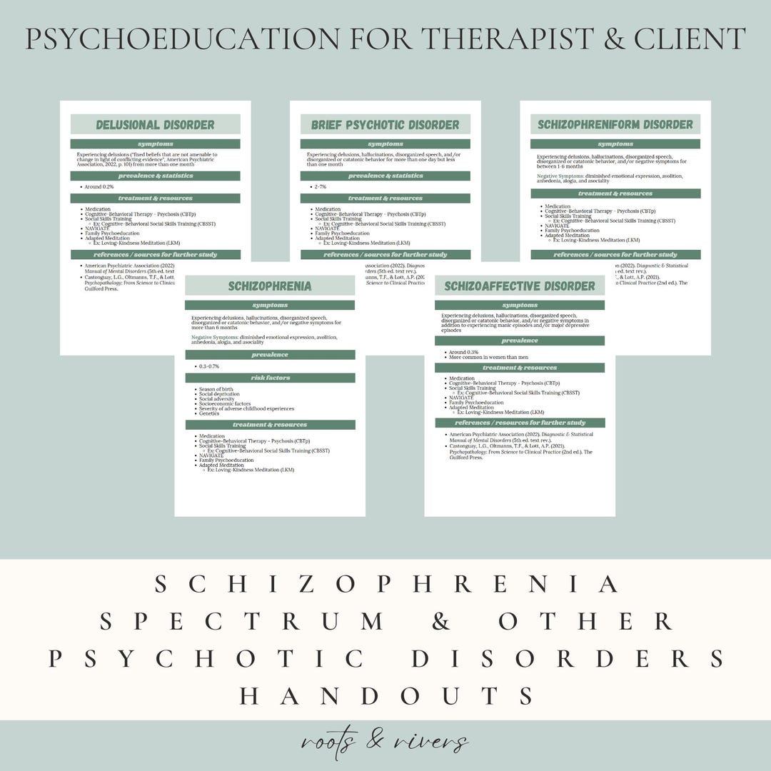 Schizophrenia Spectrum & Other Psychotic Disorders Psychoeducational ...