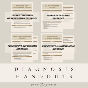 Depression Bundle: Treatment Manual & Disorder Overview Handouts - Etsy