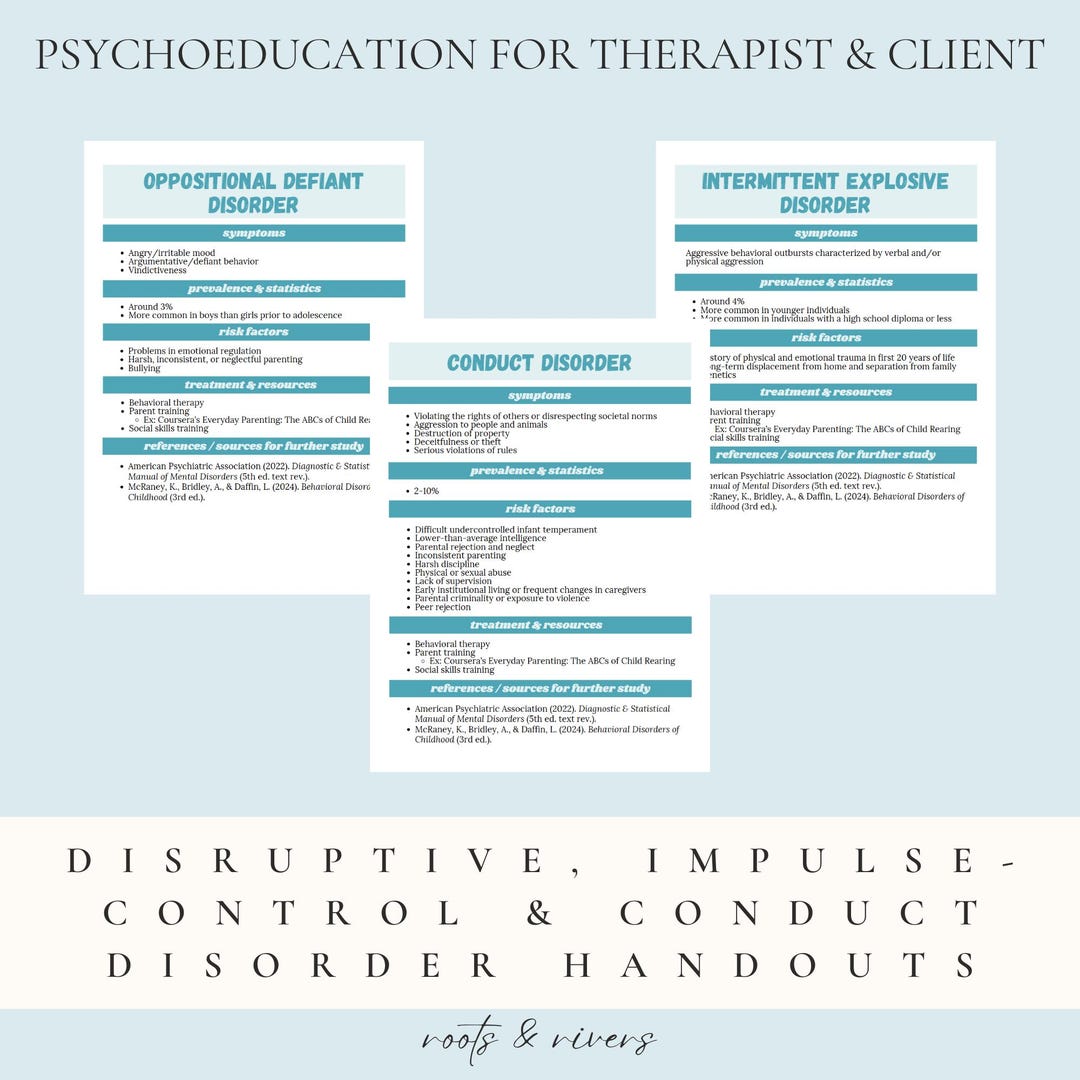 Disruptive, Impulse-control, & Conduct Disorder Psychoeducational ...