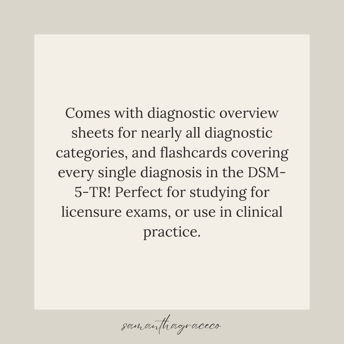 Mental Health Diagnoses (DSM-5-TR): Overview & Flashcards - Etsy
