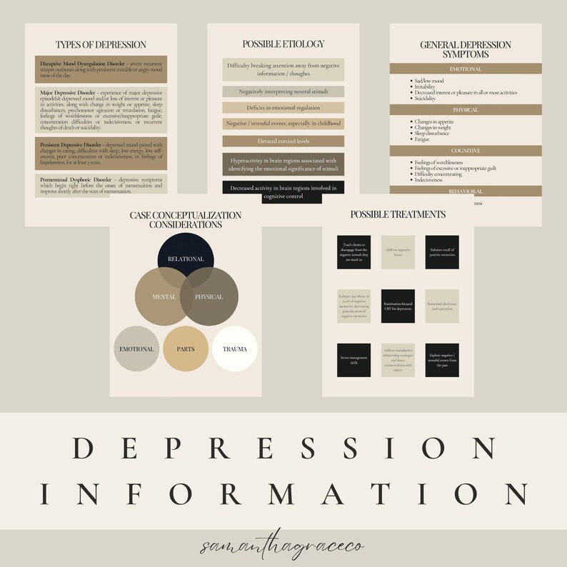 Depression Therapy Treatment Guide & Resources - Etsy