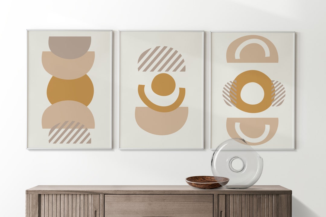 Neutral Boho Wall Art Prints, Boho Wall Decor, Set of 3 Prints, Neutral ...