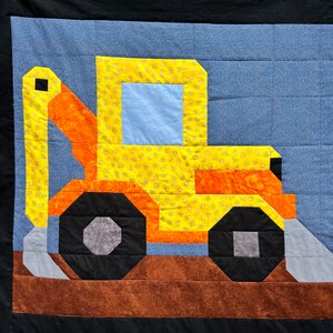 Vibrant Handmade Construction Equipment Themed Quilt for Kids and ...