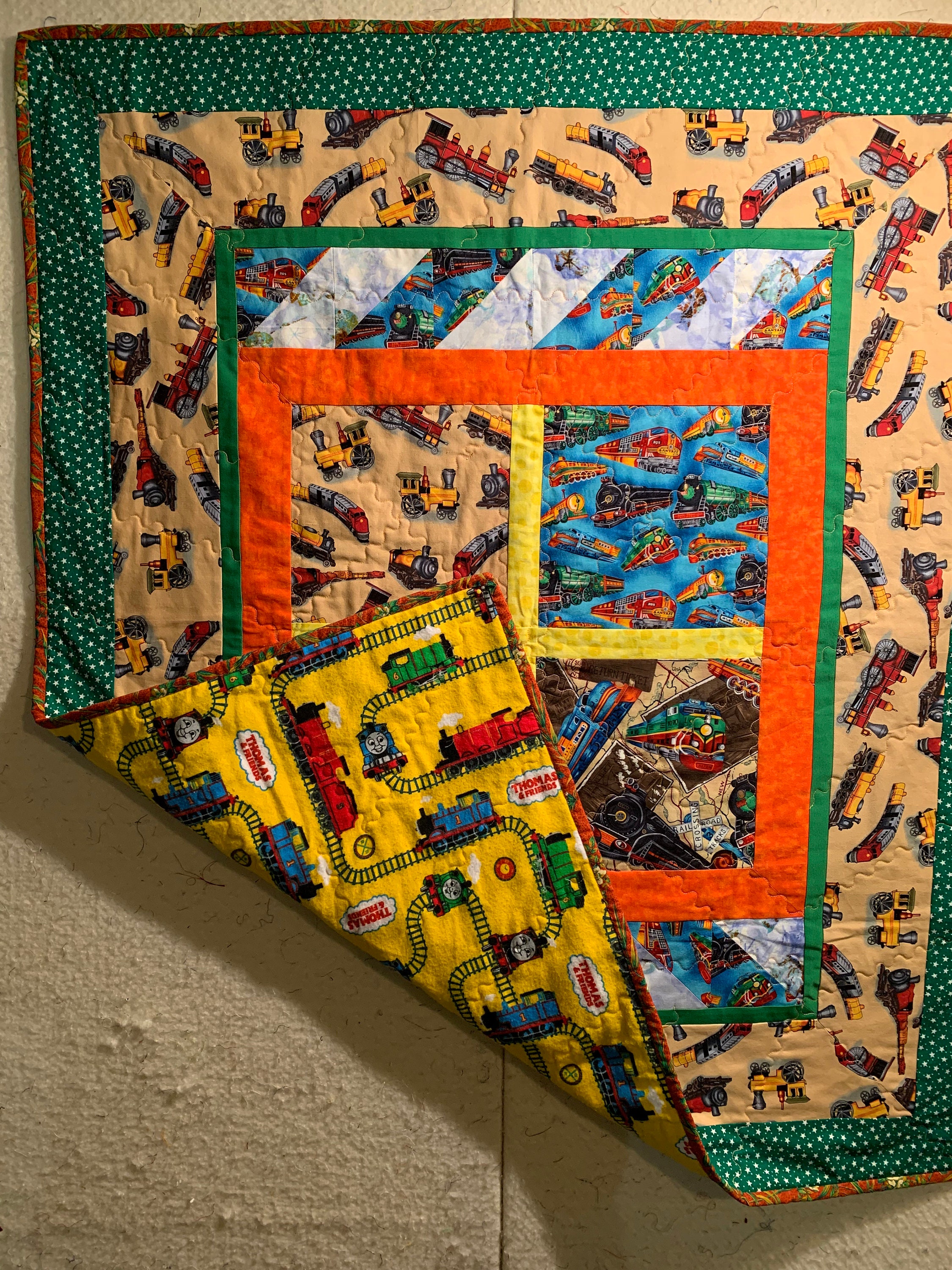 Thomas the Tank Engine Baby Quilt Handmade Train Themed Baby Quilt - Etsy