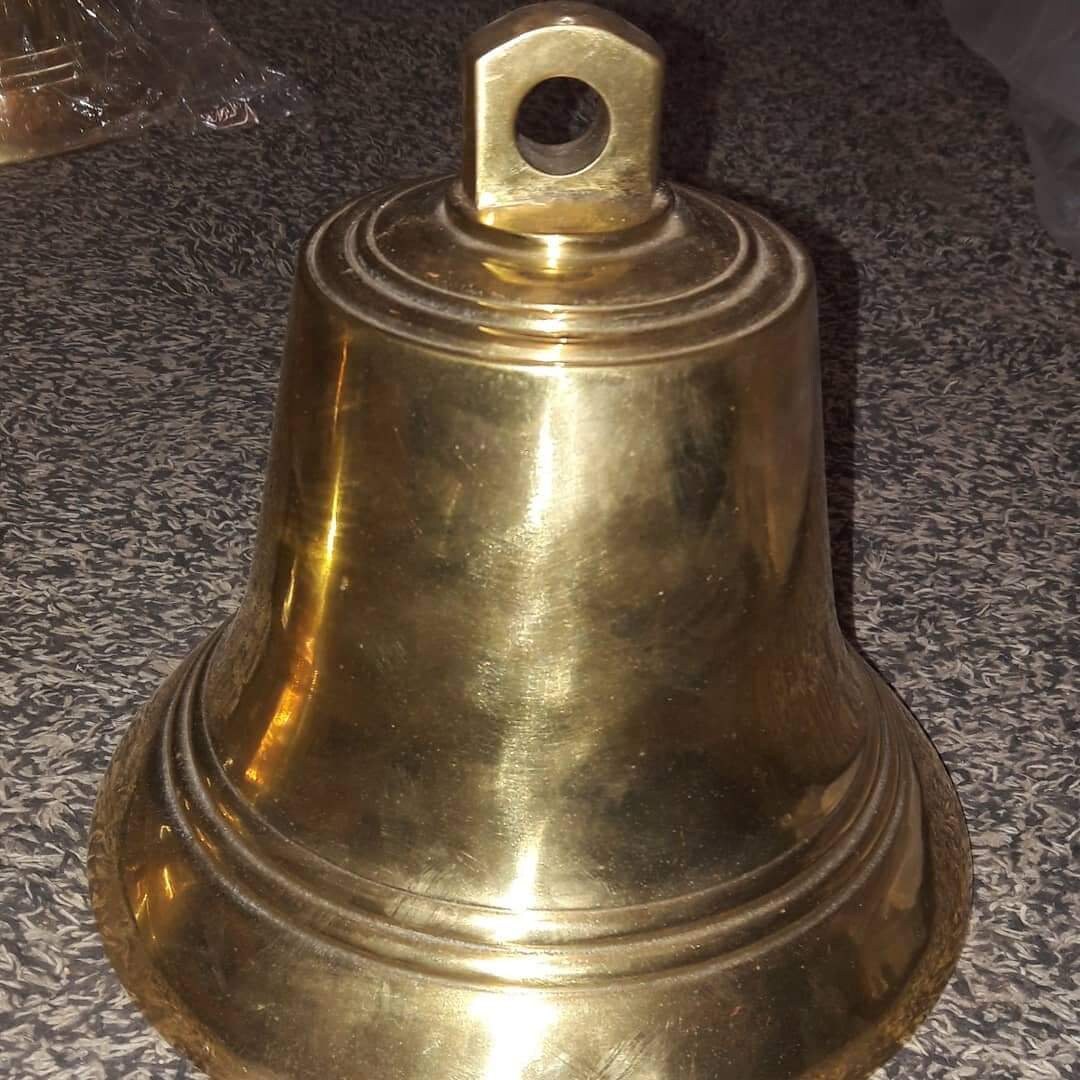 Large Brass Ships Bell With Wall Bracket - Etsy UK