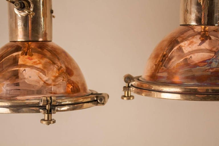 Nautical Hanging Focus Light Marine Brass and Copper Ceiling Hanging ...
