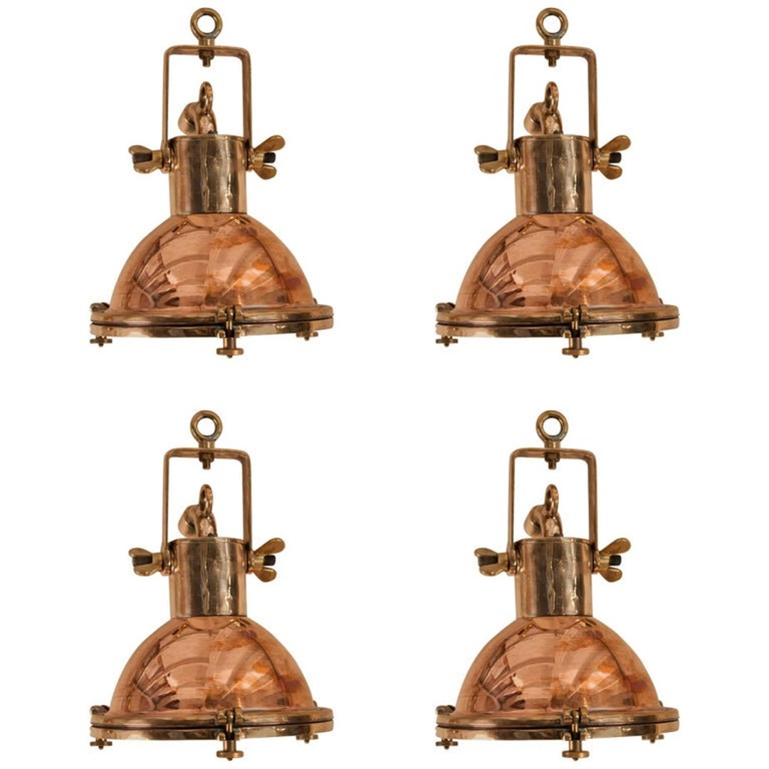 Nautical Hanging Focus Light Marine Brass and Copper Ceiling Hanging ...