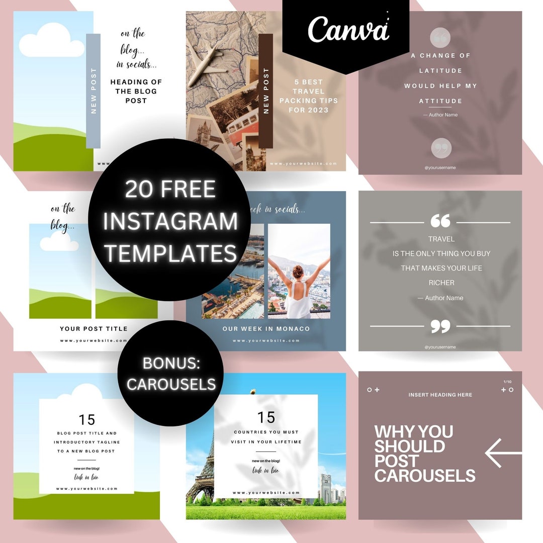 The Newb - Ultimate Beginner's DIY Instagram Template Pack - Etsy