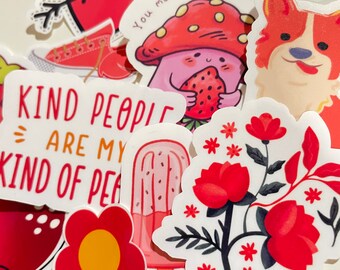 Big Red Sticker | Etsy