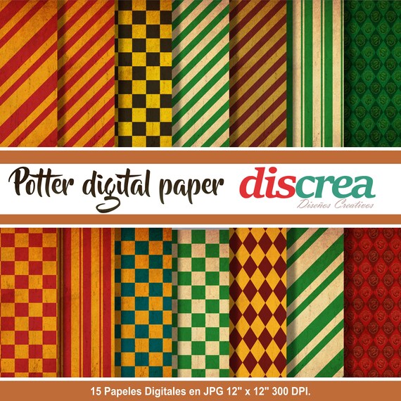 Potter Inspired Digital Paper - Etsy