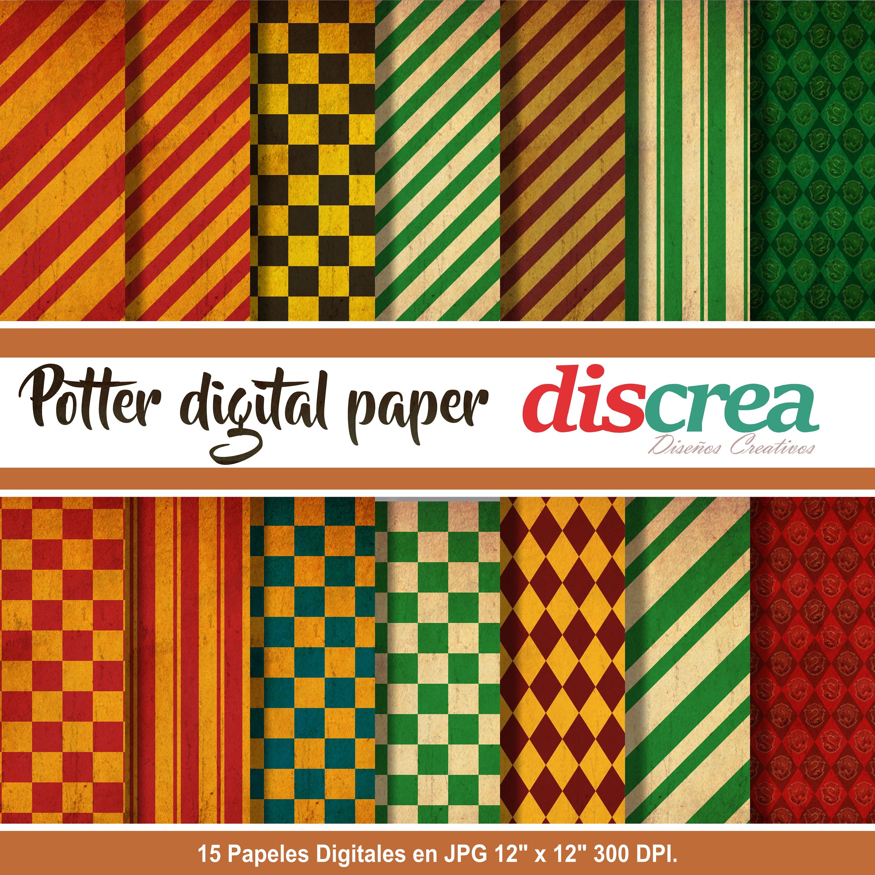 Potter Inspired Digital Paper - Etsy