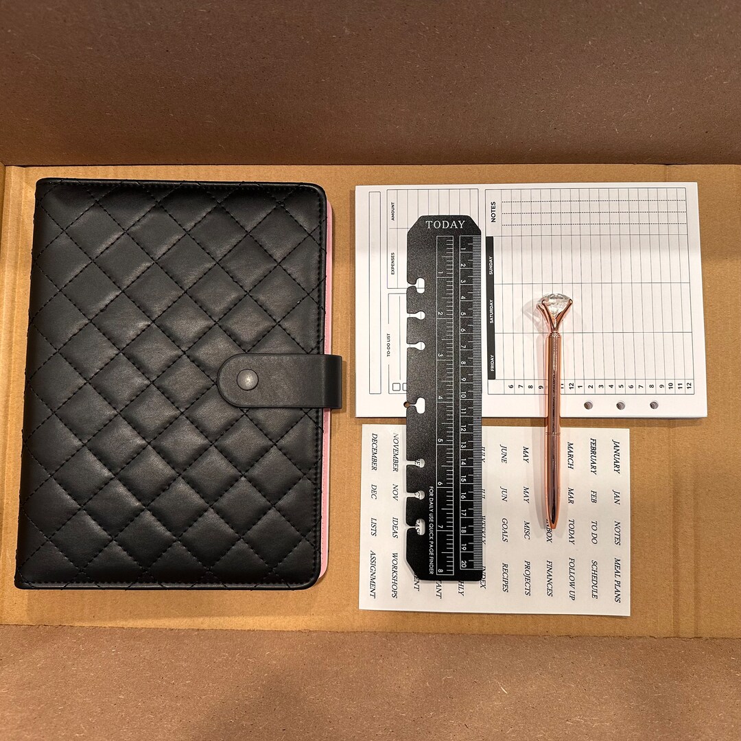 Agenda Gift Pack • A6 Personal Binder Agenda Planner • Weekly Planner ...