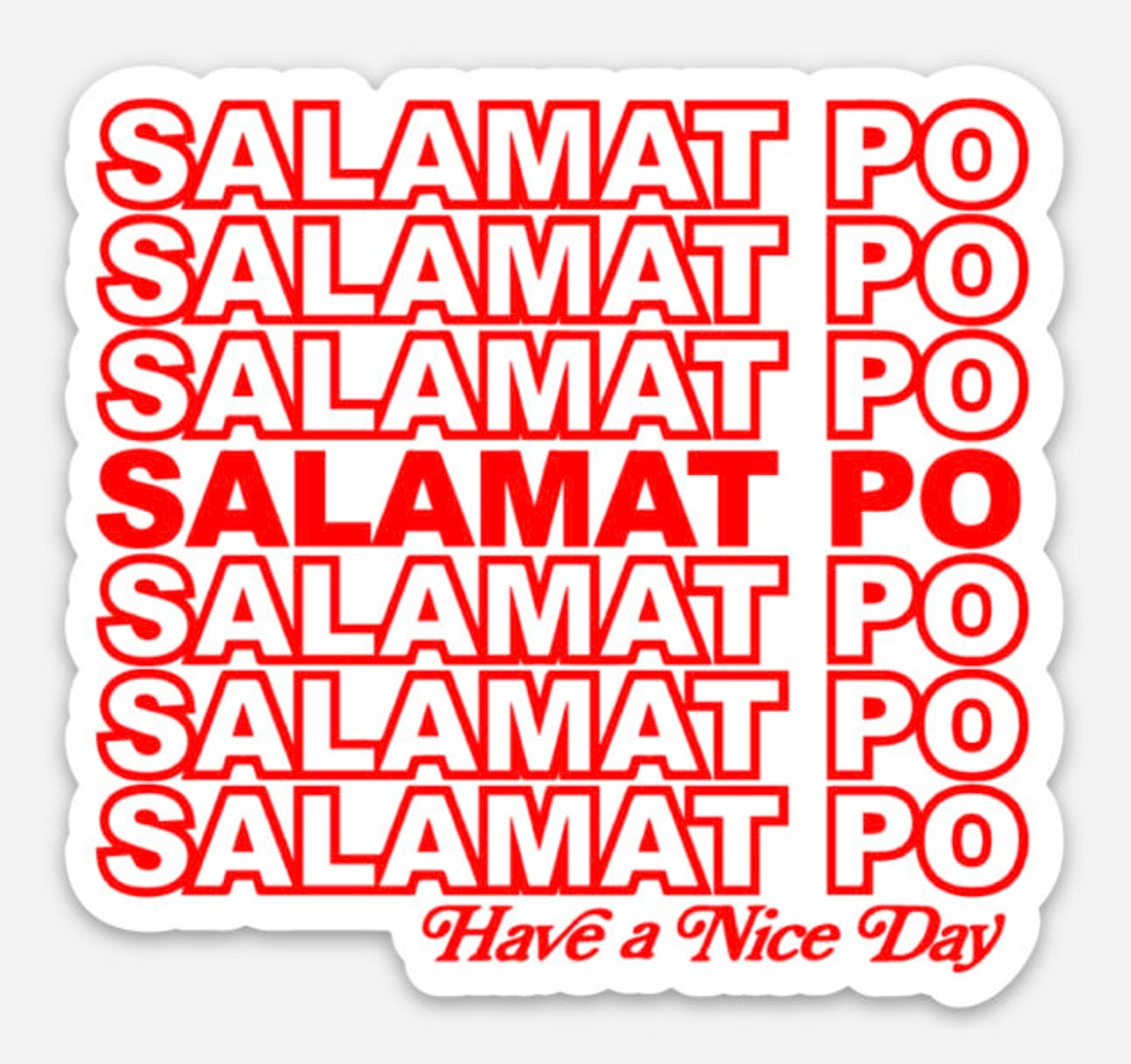 Salamat Po Thank You Grocery Bag Filipino Sticker - Etsy