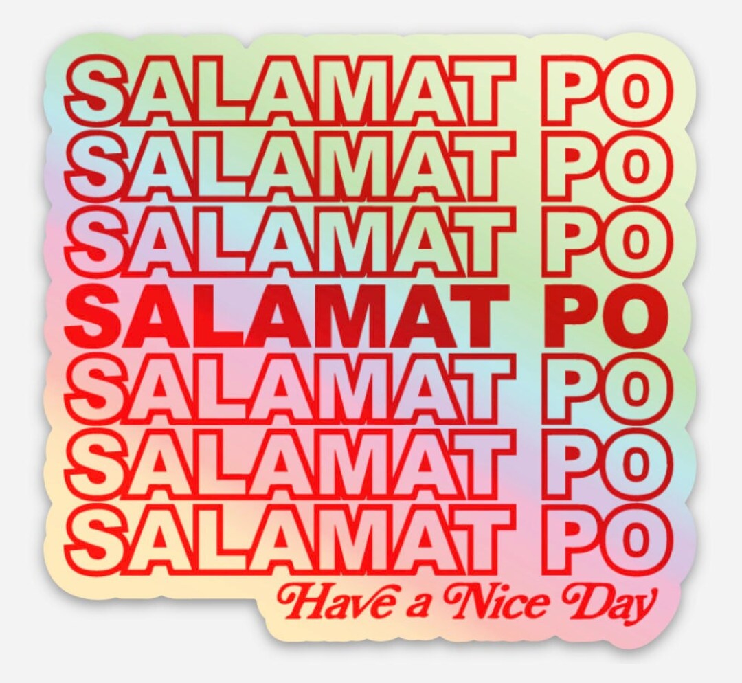 Salamat Po Thank You Grocery Bag Filipino Sticker Funny - Etsy
