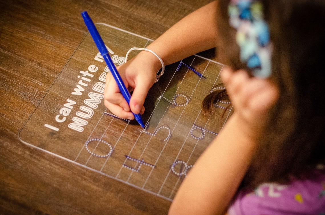 Dry Erase Number Tracing - Number Practice - Tracing Board - Washable ...