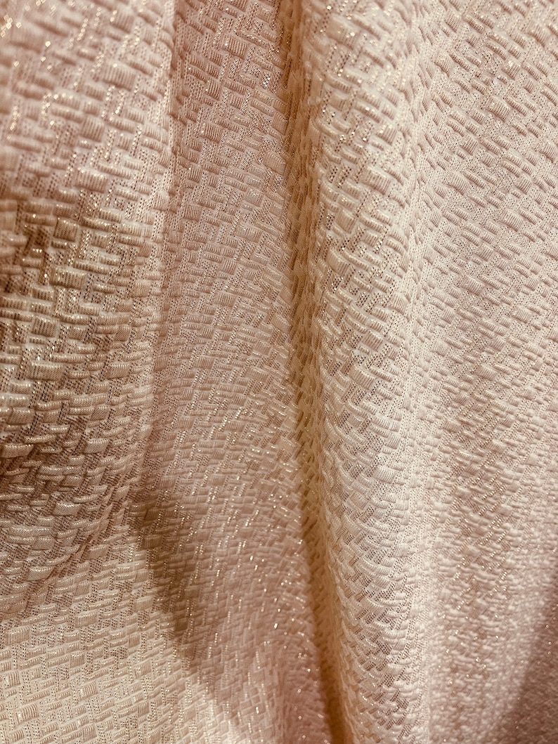 Ivory Gold Mikado Jacquard Popcorn Brocade Design in Italy | Etsy