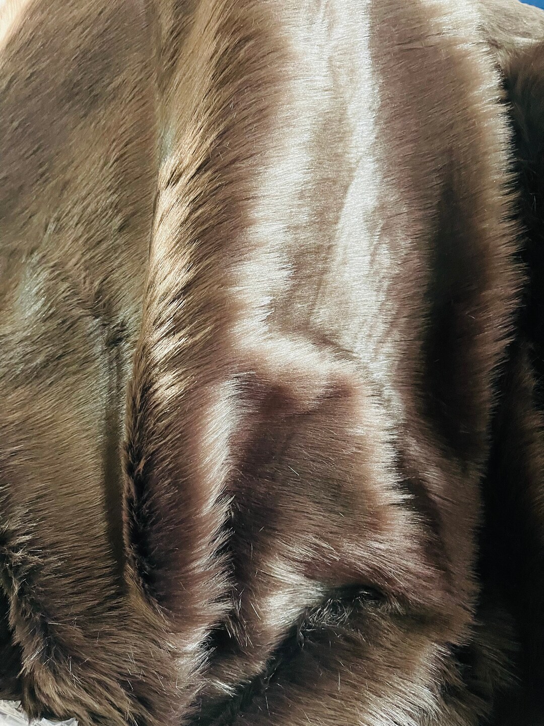 Mink Brown Rabbit Faux Fur Fabric: 57" Wide, Made in England - Etsy