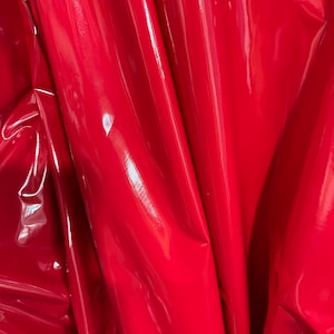 Red Shinny PVC Stretch Vinyl Spandex Made in Italy - Etsy
