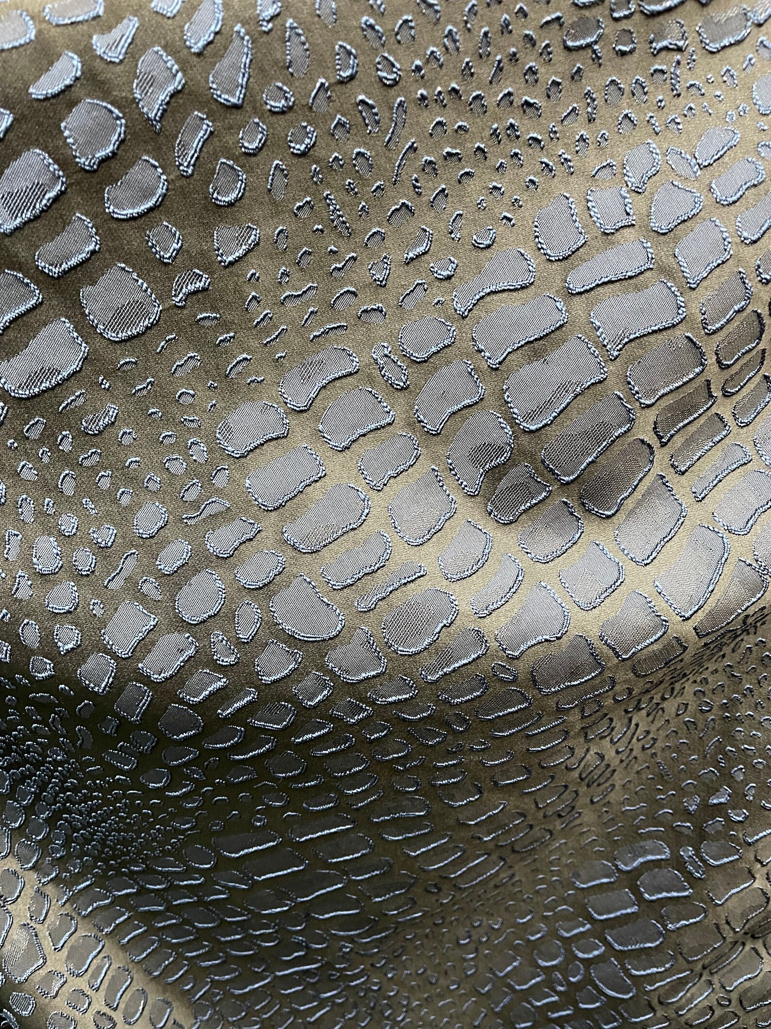 Navy Black Mikado Animal Design Jacquard Brocade Great for Jacket Skirt ...