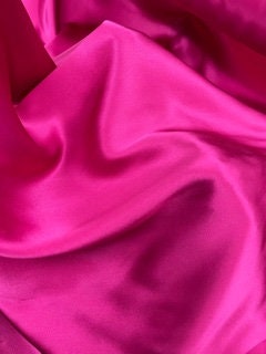 Fuchsia Hot Pink Silk Charmeuse Fabric - Etsy