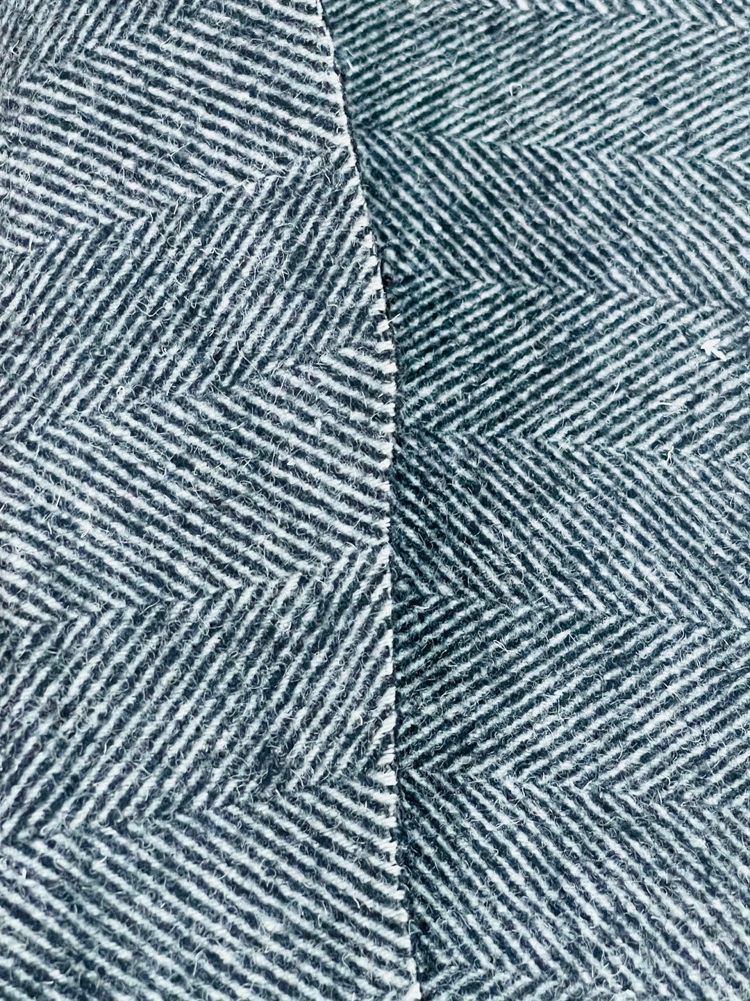 Italian Cashmere Wool Herringbone Fabric: Black & Gray Tweed - Etsy