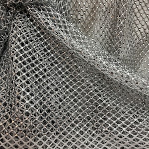 Silver Swarovski Full Stone Lace Made in France Great Fabrics for Dress ...